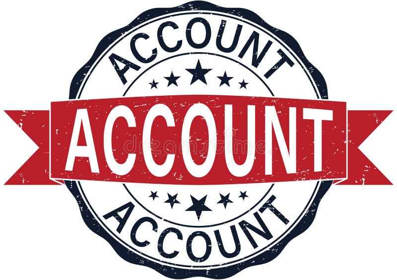 Red Account Round Textured Rubber Stamp Badge Stock Illustration ...