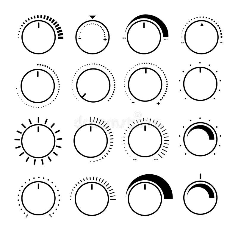 Adjustment dial stock vector. Illustration of dial, settings - 206095282