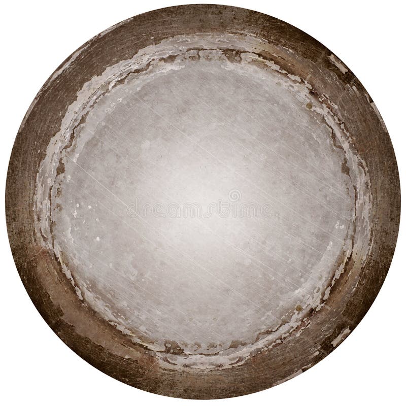 Round aged metal plate stock photo. Image of plate, brown - 52846834