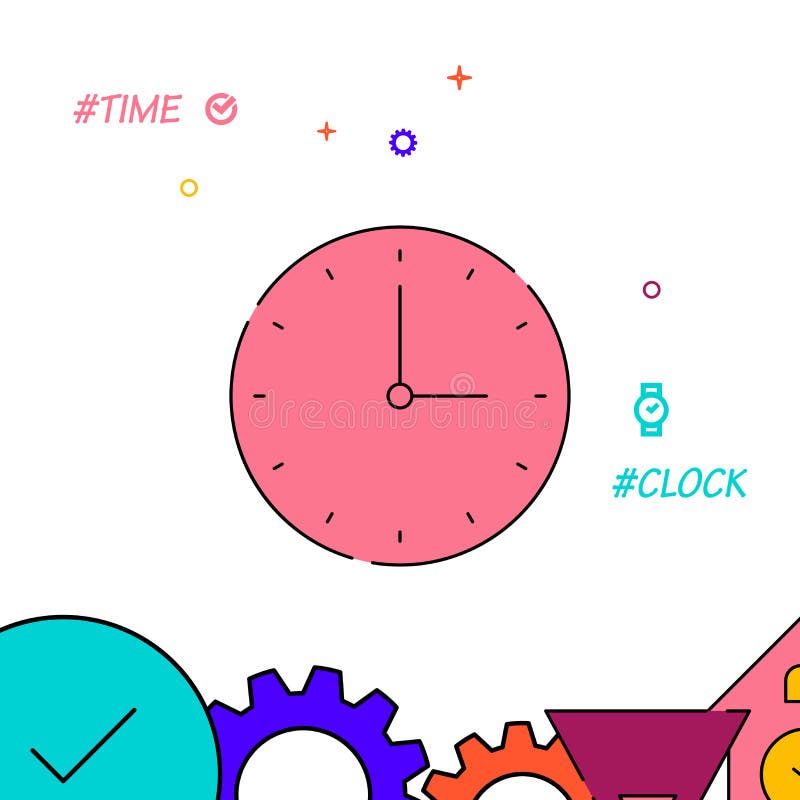 Round-the-clock Vector Line Icon, Symbol, Pictogram, Sign on a Dark ...