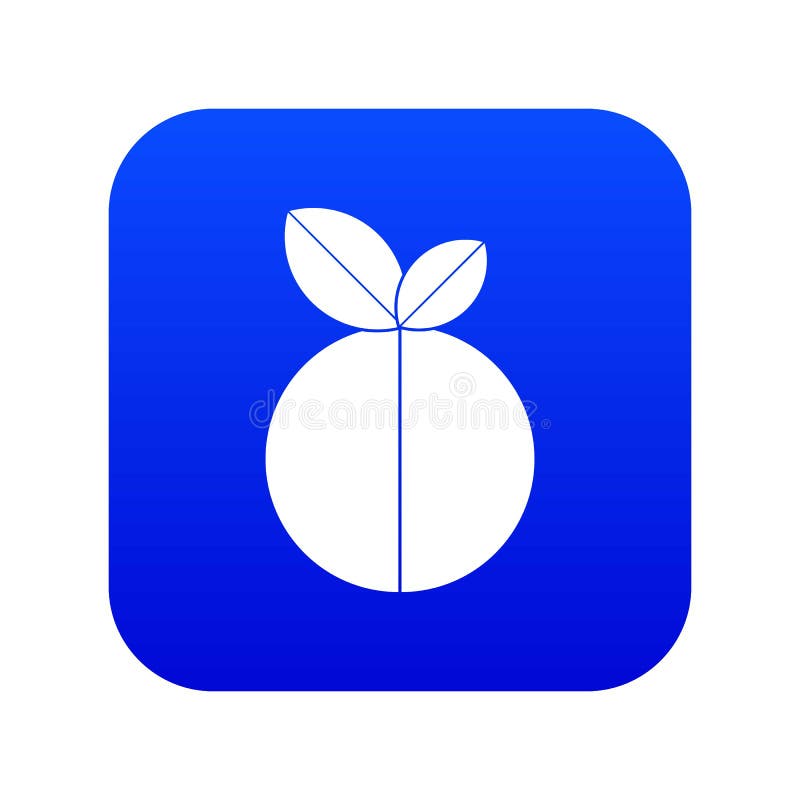 Round Apple Icon Digital Blue Stock Vector - Illustration of fresh ...