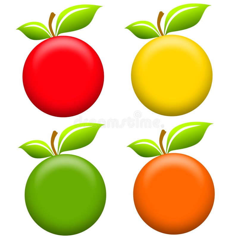 Round Apples Clip Art stock illustration. Illustration of illustrations ...
