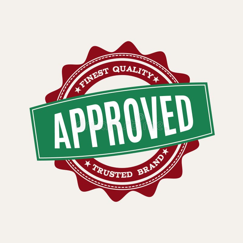 Round approved stamp stock vector. Illustration of accredited - 91980113