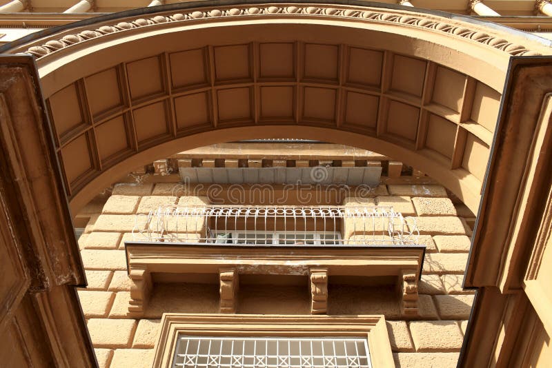 Round arch and building stock image. Image of mansion - 24748589