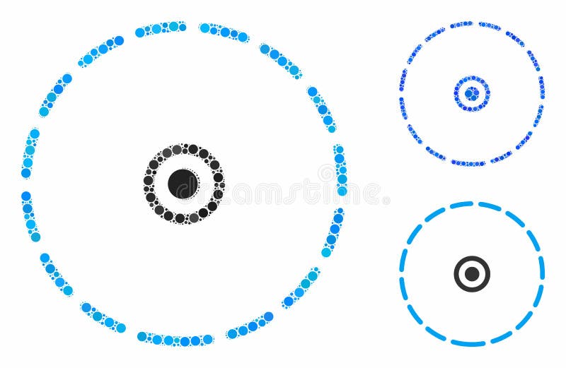 Round Area Composition Icon of Circle Dots Stock Illustration ...