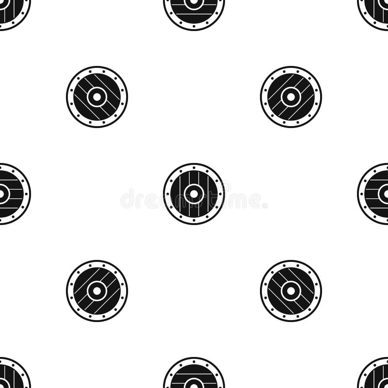 Round Army Shield Pattern Seamless Black Stock Vector - Illustration of ...