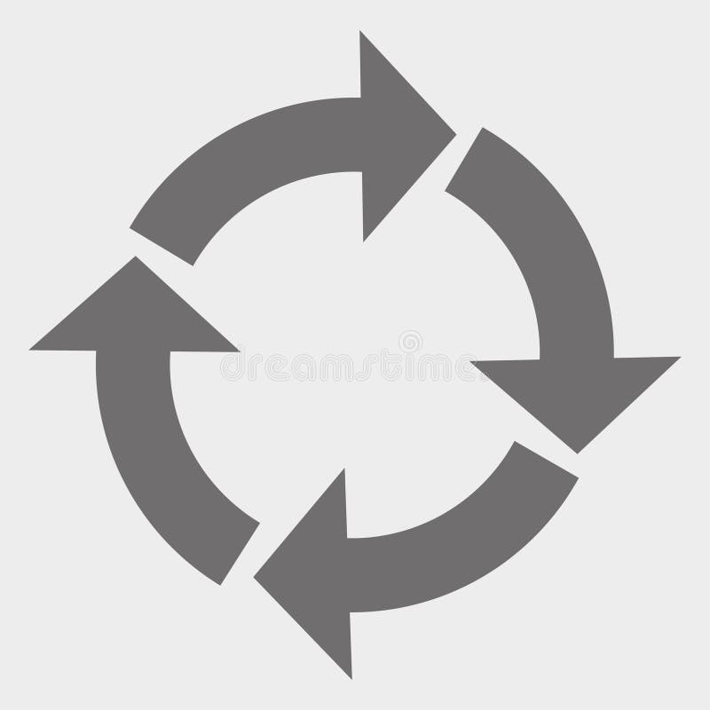 Round Arrow Icon, Reload Vector Illustration Stock Illustration ...