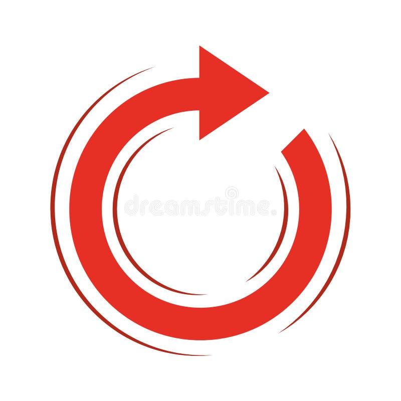 Round Arrow Icon Vector Illustration Stock Vector - Illustration of ...