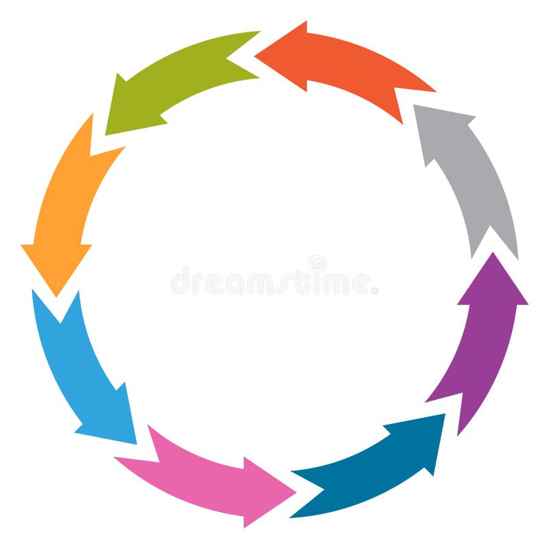 Circle Arrows Diagram, 6 Round Step by Step Infographic Diagrams ...