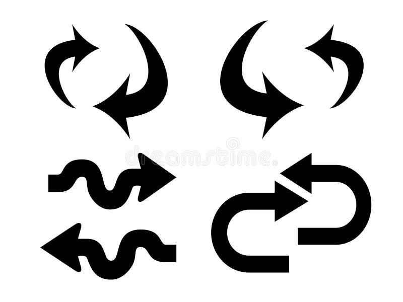 Round Arrows Set Icon Vector Graphic Design Stock Illustration ...