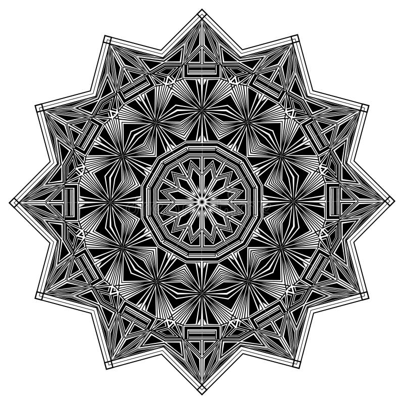 Round art deco ornament stock vector. Illustration of shape - 187715548