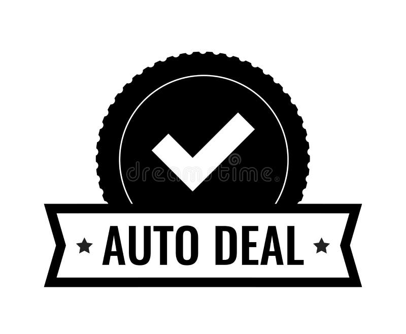 Auto Deal - Logo for Car Dealership. Front View of Car with Handshakes ...