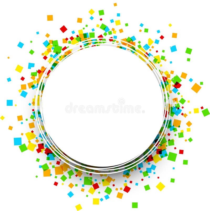 Round Background with Colour Squares. Stock Vector - Illustration of ...