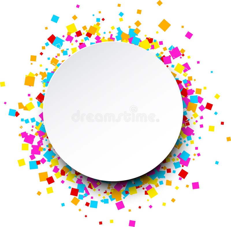 Round Background with Colour Squares. Stock Vector - Illustration of ...