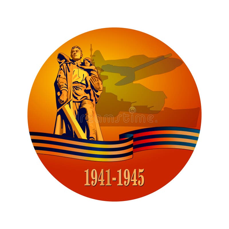 Victory Day Background with the Soldier-liberator Monument Stock Vector ...