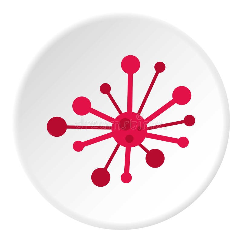 Round bacteria icon circle stock vector. Illustration of bacterial ...