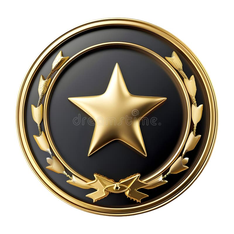 Round Badge on Transparent Background - Ai Generated Stock Illustration ...