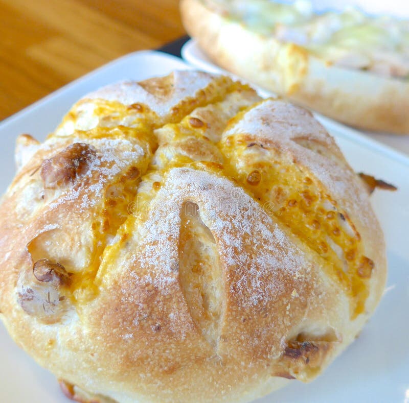 Round baked bread stock photo. Image of rustic, crust - 92762980