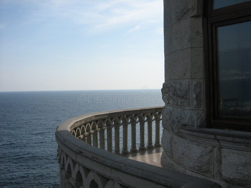 Round Balcony on Top of a Buidling Stock Photo - Image of building ...