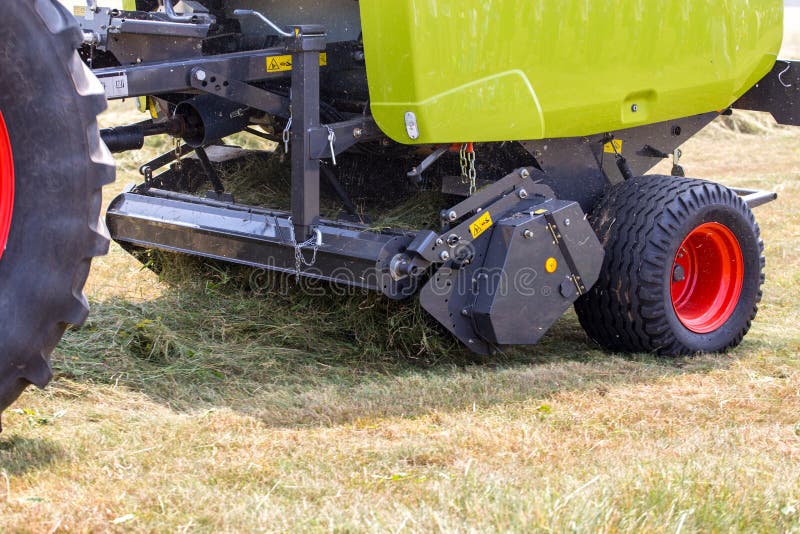 Round baler stock image. Image of baling, farm, environment - 57085519