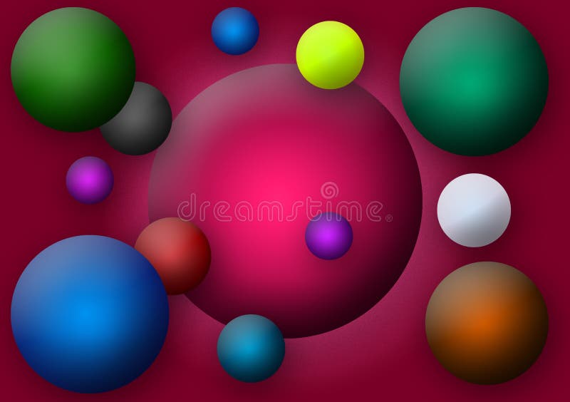 Round Balls Colored Pattern Wallpaper Stock Illustration - Illustration ...