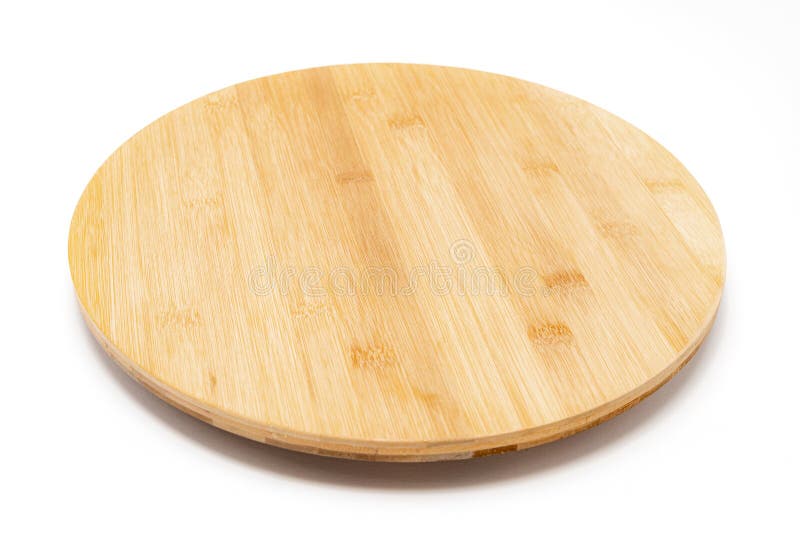 Round Bamboo Wooden Turntable for Kitchen or Display Stock Image ...