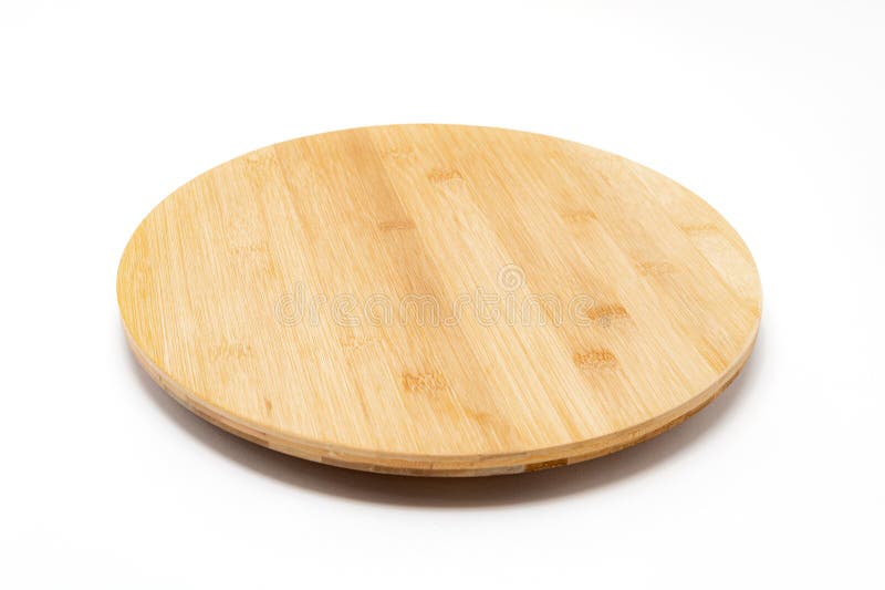 Round Bamboo Wooden Turntable for Kitchen or Display Stock Photo ...
