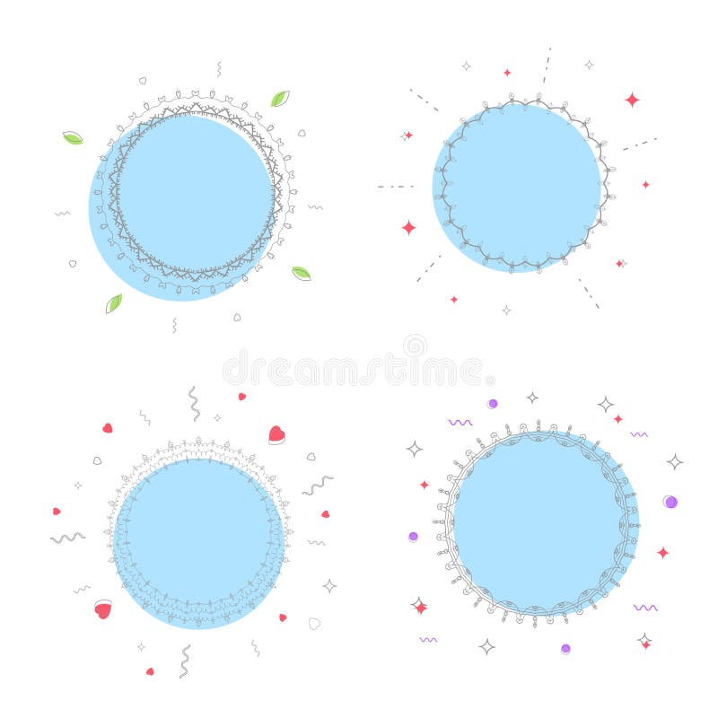 Round Banner with Decoration. Vector Illustration. Stock Vector ...