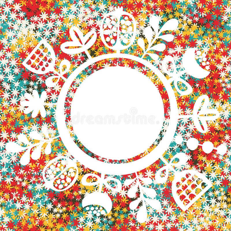 Round banner with flowers. stock vector. Illustration of invitation ...