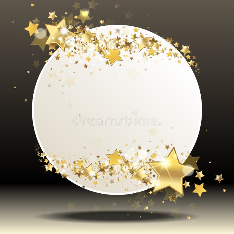 Banner with Gold Stars stock vector. Illustration of luxury - 73285346
