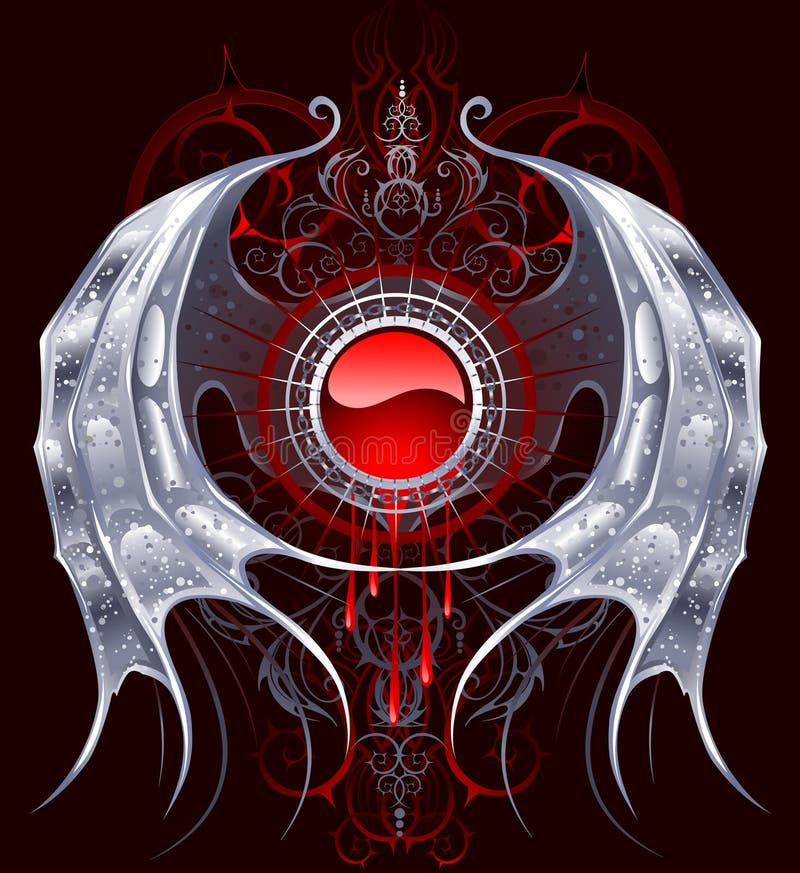 Banner with wings phoenix stock vector. Illustration of emblem - 43382768