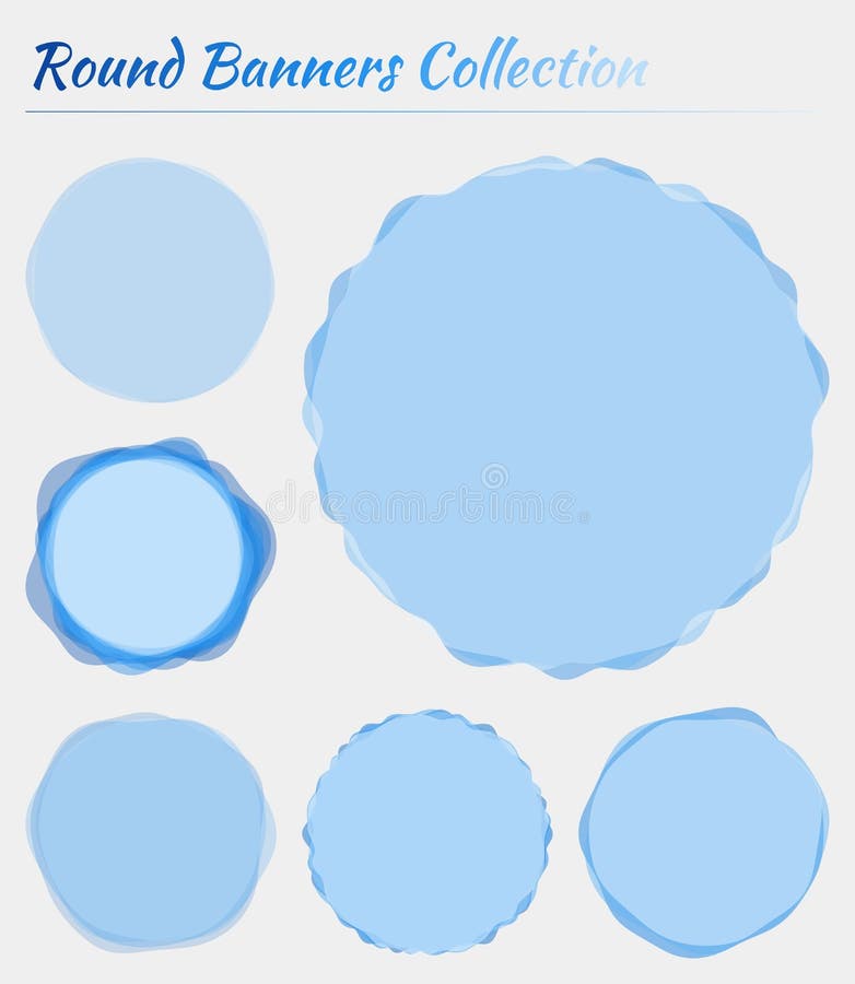 Round banners set. stock vector. Illustration of infographics - 190647141