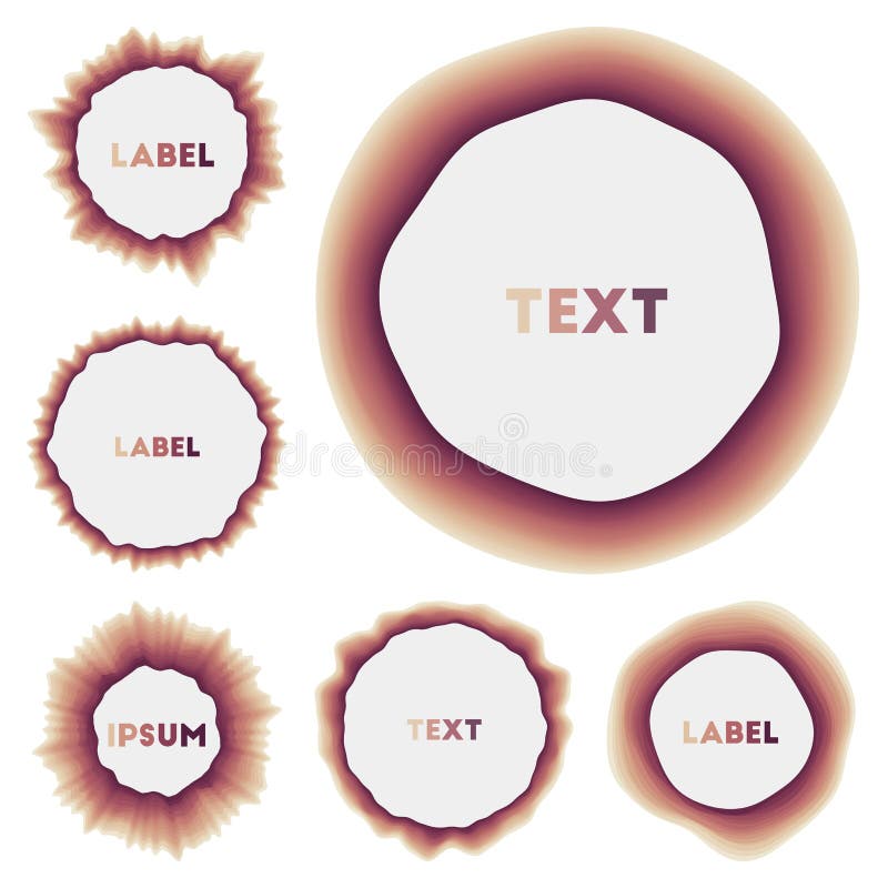 Round banners set. stock vector. Illustration of infographics - 190647141