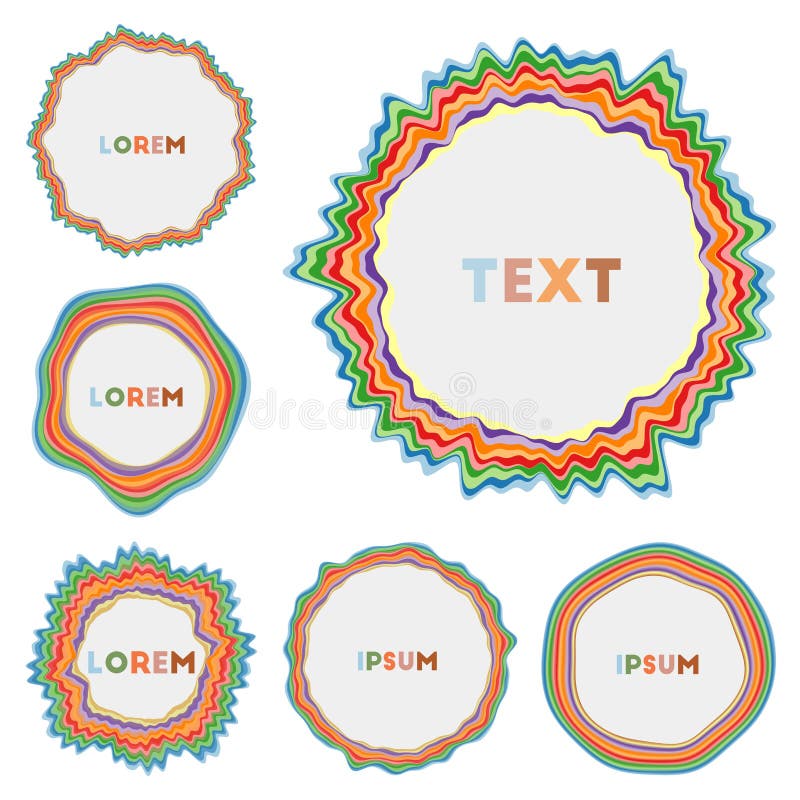 Round banners set. stock vector. Illustration of modern - 191230528