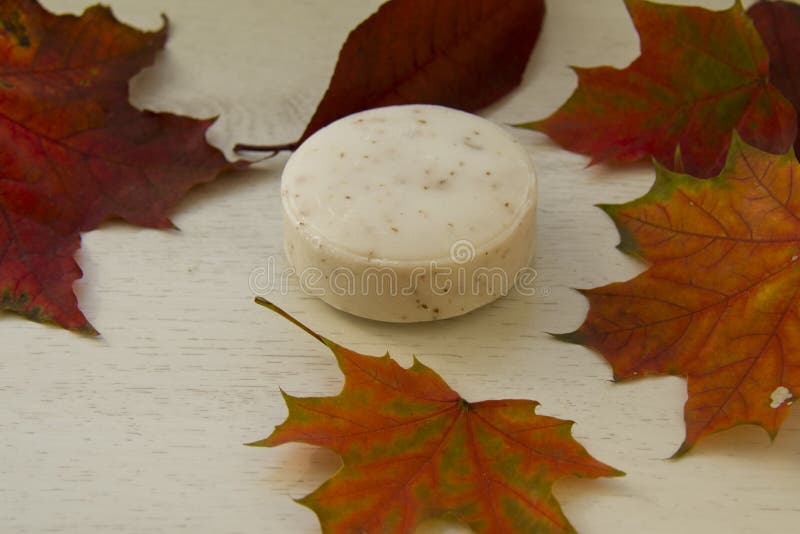 Round Bar Of Scented Soap On The Table Stock Image Image Of Bath Beauty 101684567