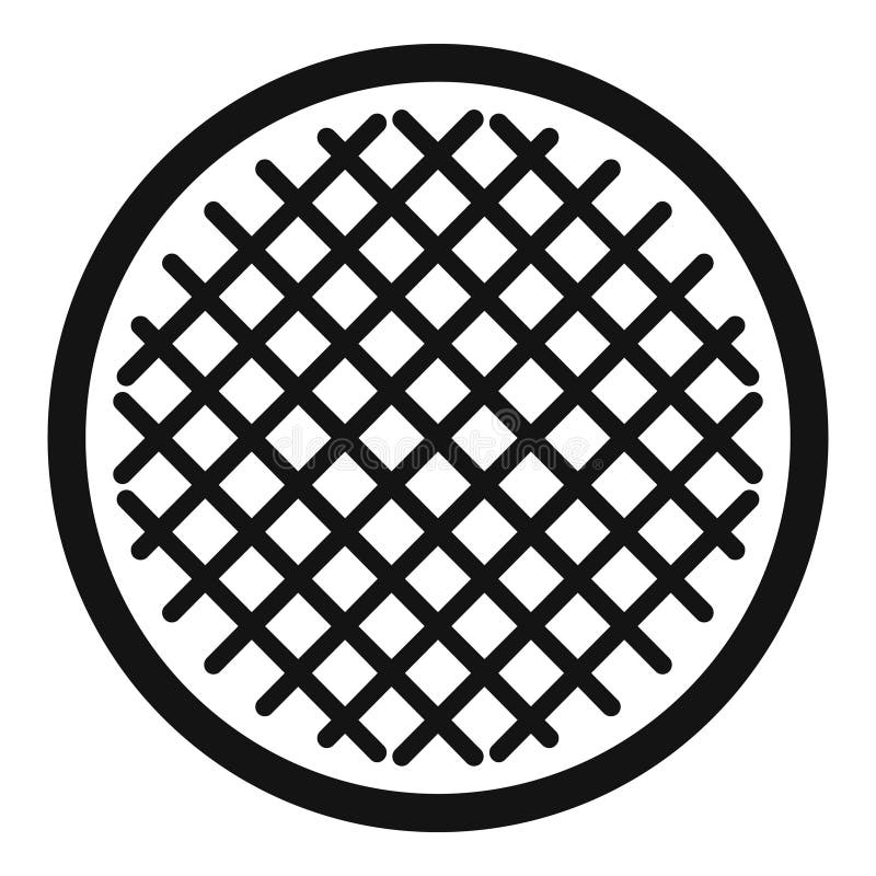 Round Barbecue Grill Grating Icon Simple Style Stock Illustration ...