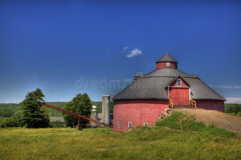 Round Barn in Farm Country stock photo. Image of silo - 26608730