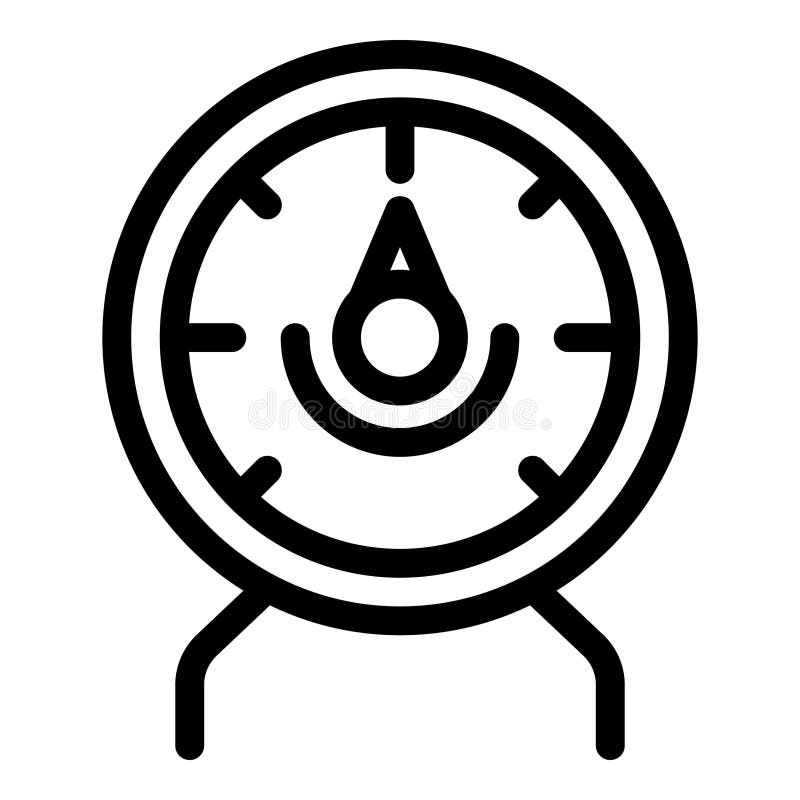 Round Barometer Showing Atmospheric Pressure Changes Stock Illustration ...