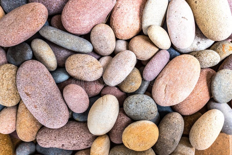 Round Beach Rocks To Decorate the Home Stock Photo - Image of decor ...