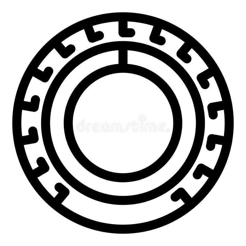Round Bearing Ball Bearing Part Icon Showing Rotation Stock ...