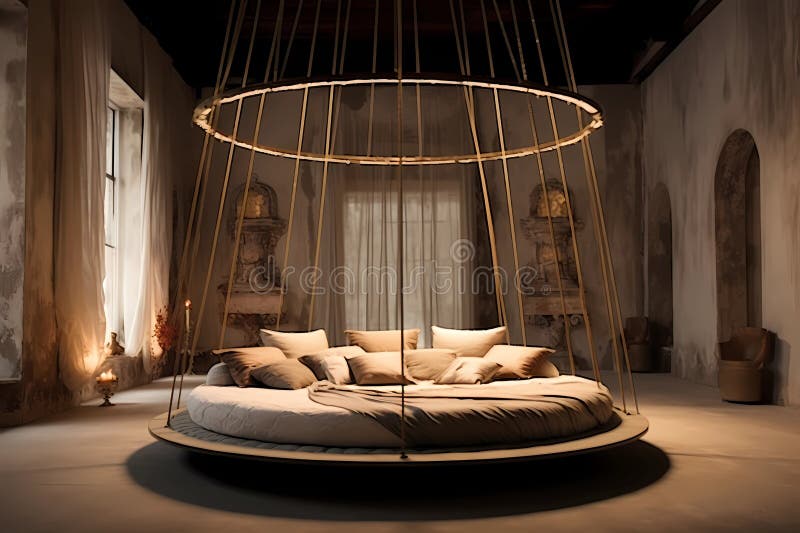Circular Hanging Bed - Various Cultures Stock Illustration ...