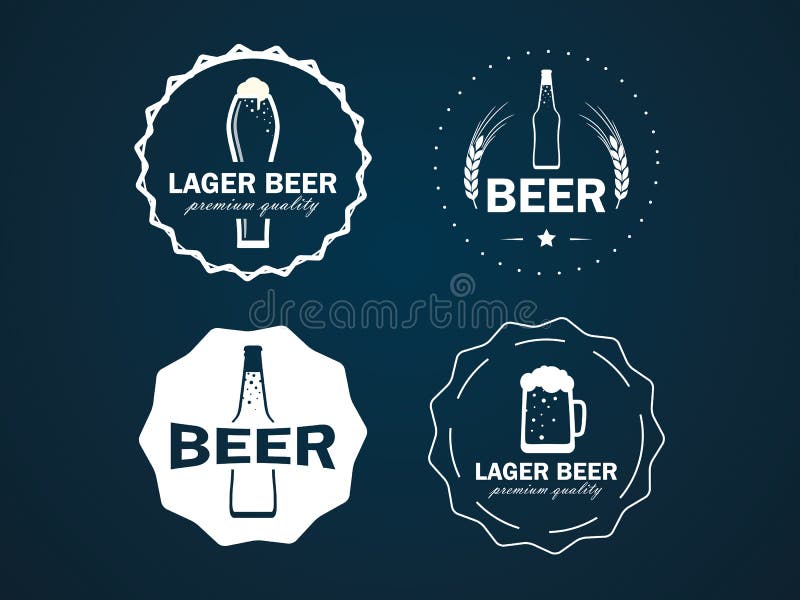 Round beer logos stock vector. Illustration of round - 69855039