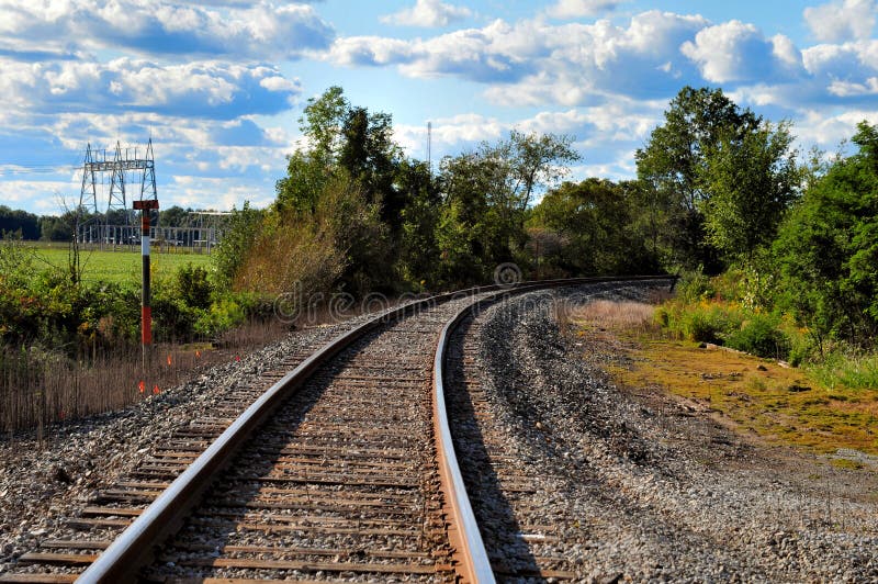 Round the bend stock image. Image of curved, train, trees - 21180719