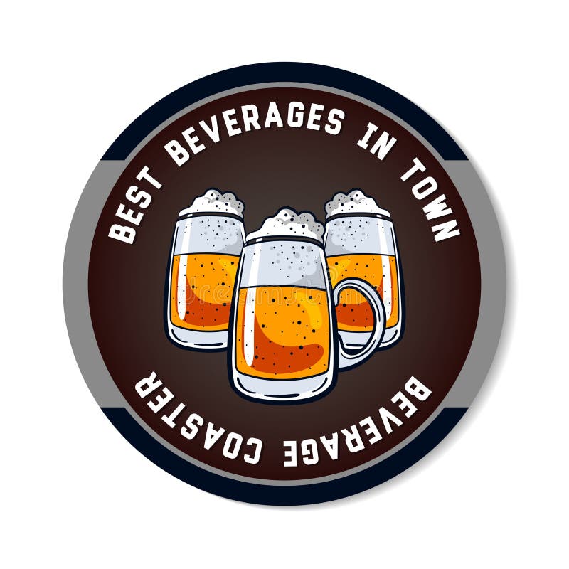 Beverage Coaster for Glass with Inscription Whiskey Stock Illustration ...