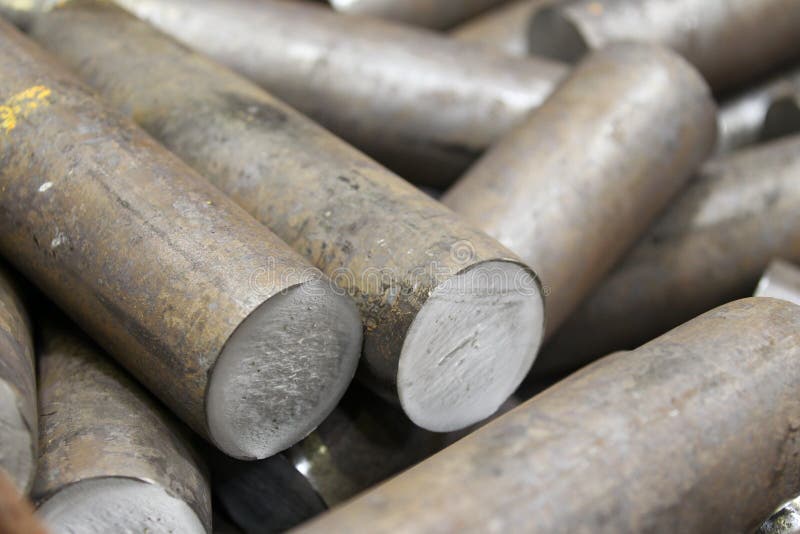 Round billet of metal stock image. Image of iron, metal - 24857535