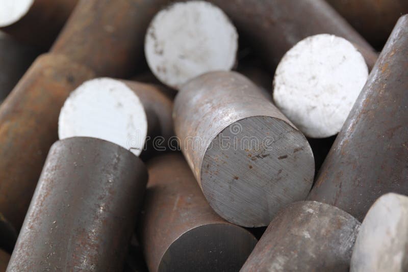 Round billet of metal stock image. Image of processing - 47689165