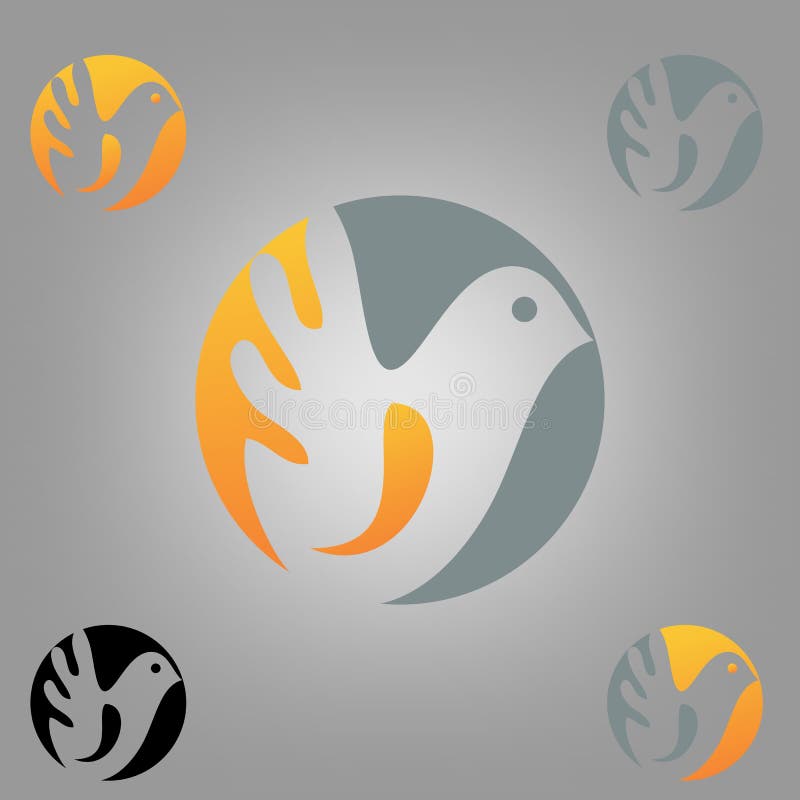 Round bird logo stock vector. Illustration of banner - 107690168