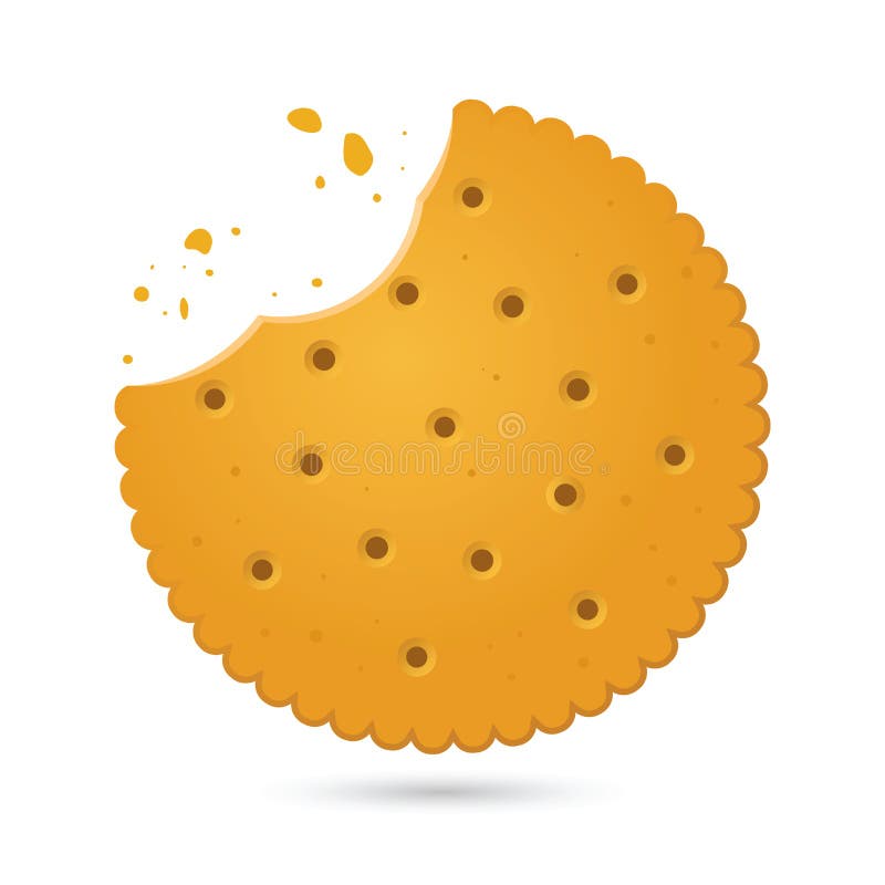 Round Biscuit Crackers with Bite Marks Vector Illustration Stock Vector ... Round Biscuit Crackers with Bite Marks Vector Illustration Stock Vector ...