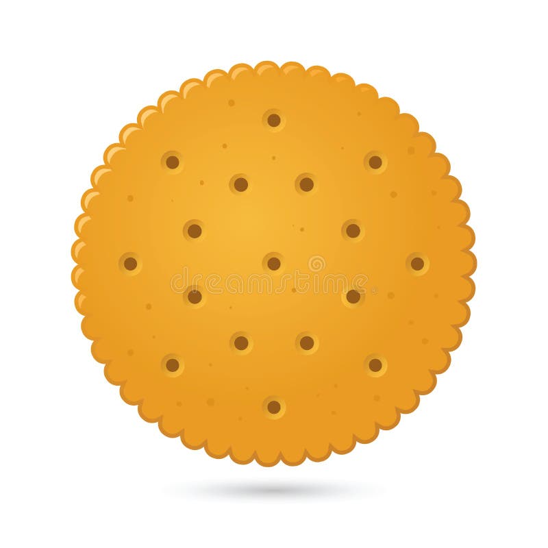 Round Biscuit Crackers Vector Illustration Stock Vector - Illustration of shape, pastry: 70270554