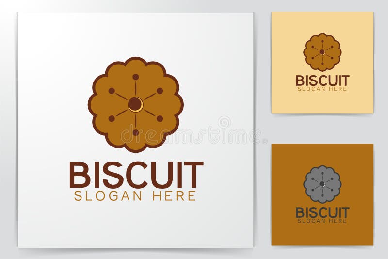 Round Biscuit Logo Designs Inspiration Isolated on White Background ...